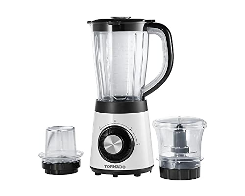 Tornado TBL-600W Electric Blender with Mill and Chopper, 600 Watt, 1.5 ...