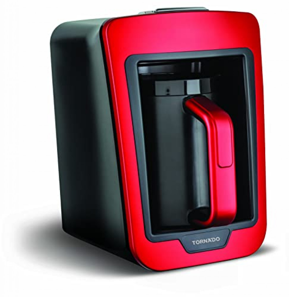 TORNADO Automatic Turkish Coffee Maker 330ml, 735 Watt, Red x Black ...