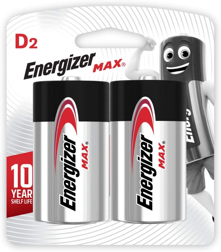 Energizer D Square Max Alkaline Batteries E95 BP2 - tejarra.com
