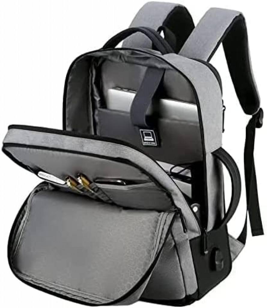 Meinaili 1908- Multifunction Laptop Backpack, External USB Port (Gray ...