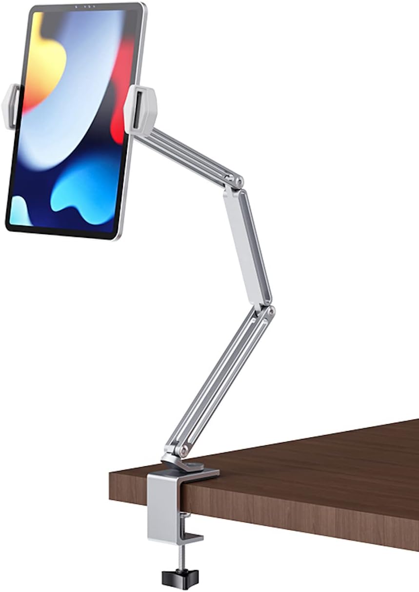 Boneruy long arm tablet stand three shaft design multi angle adjustable ...