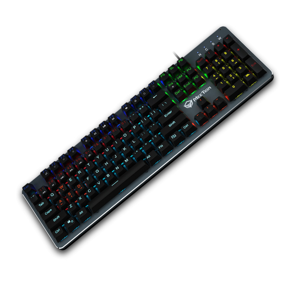 Meetion MK007 Gaming Keyboard - LED Mechanical with Metallic Surface - Black - tejarra.com