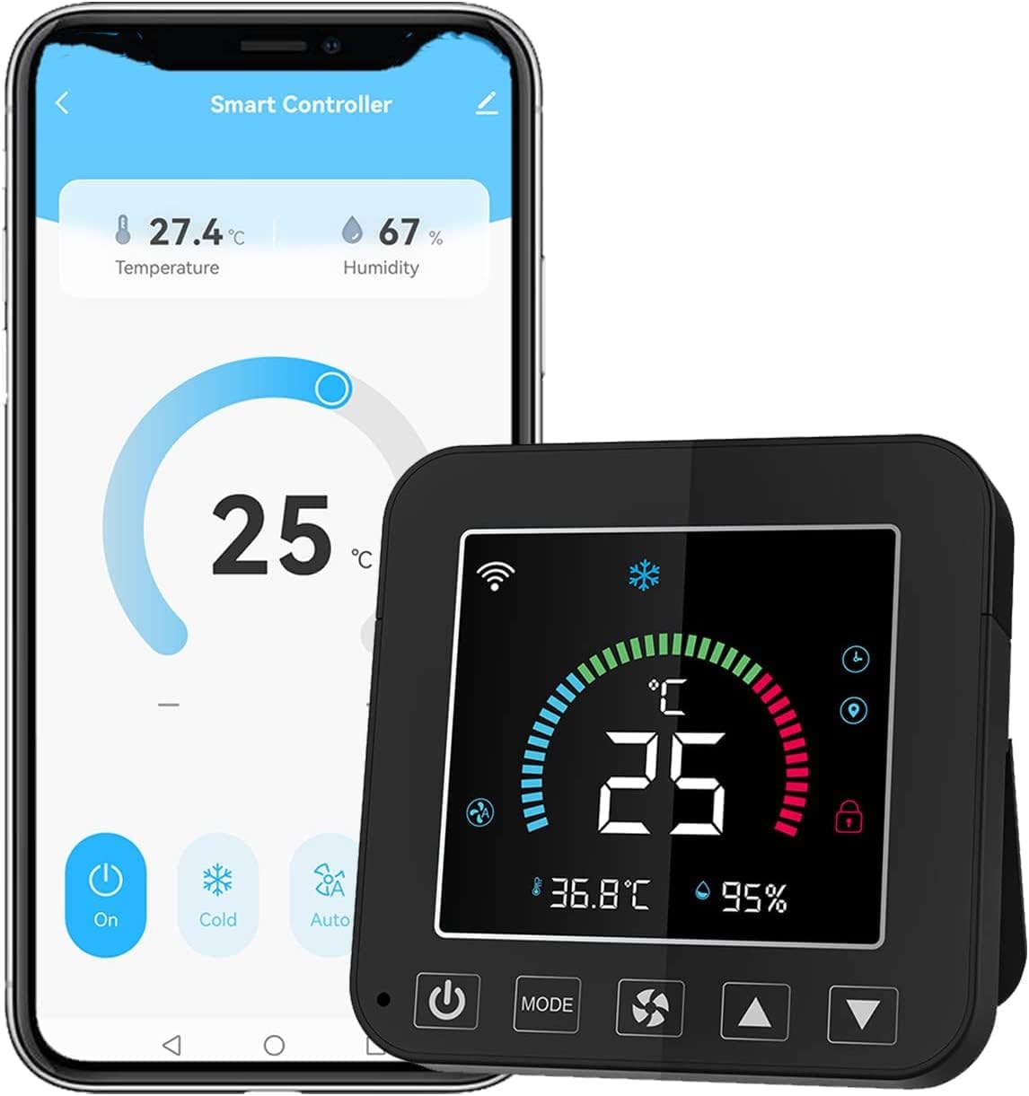 Uantii Smart AC Controller Built In Temperature Humidity Sensor with ...