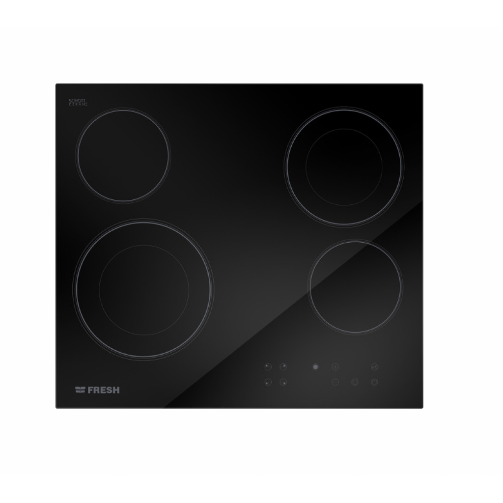 FRESH ELECTRIC BUILT-IN HOB 4 BURNER 60 CM CERAMIC BLACK F-5273 ...