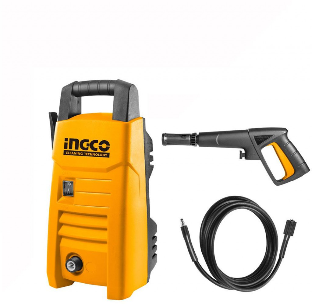 Ingco HPWR12001 High Pressure Washer, 90 Bar - 1200 Watt - tejarra.com