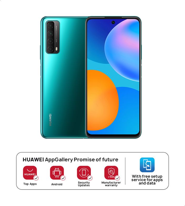 Huawei Y7a Dual SIM - 128GB, 4GB RAM, 4G LTE - Crush Green - tejarra