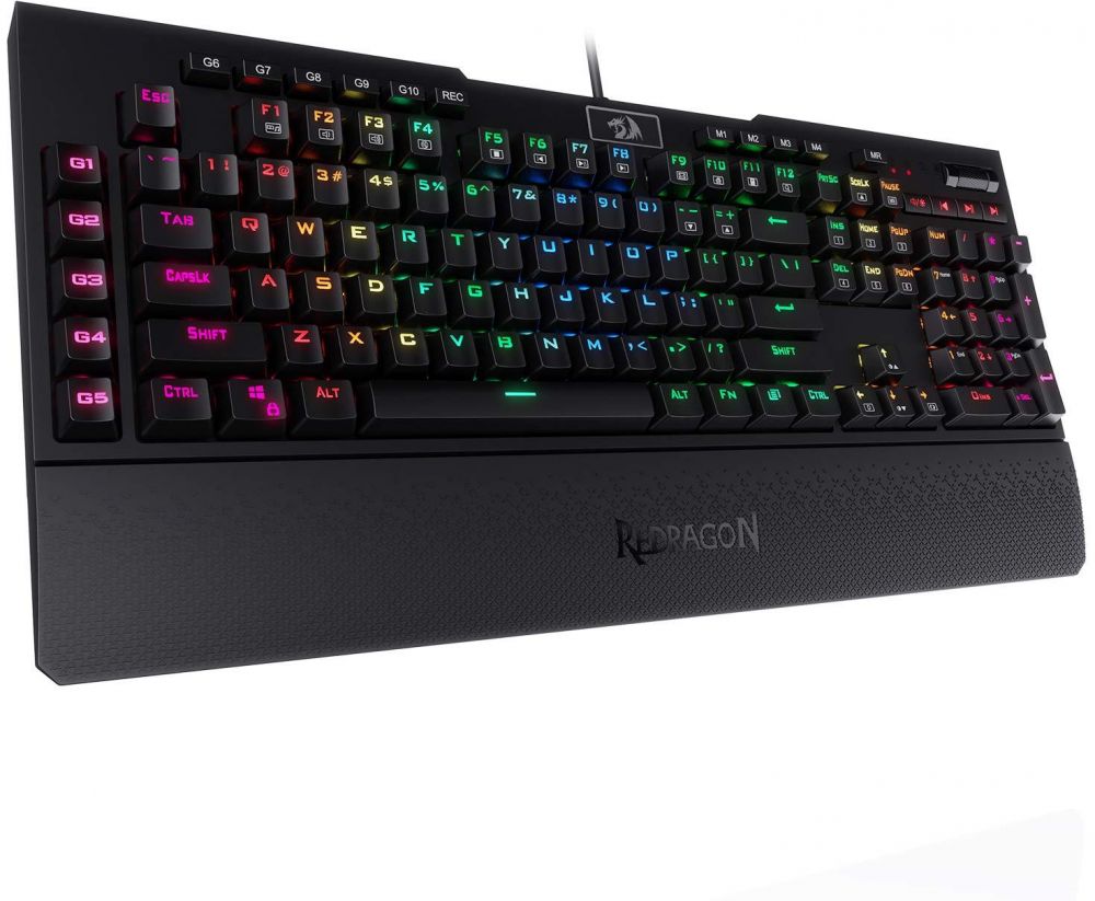 Redragon K586-PRO Brahma RGB Mechanical Gaming Keyboard with Fast Optical Blue Switches ...