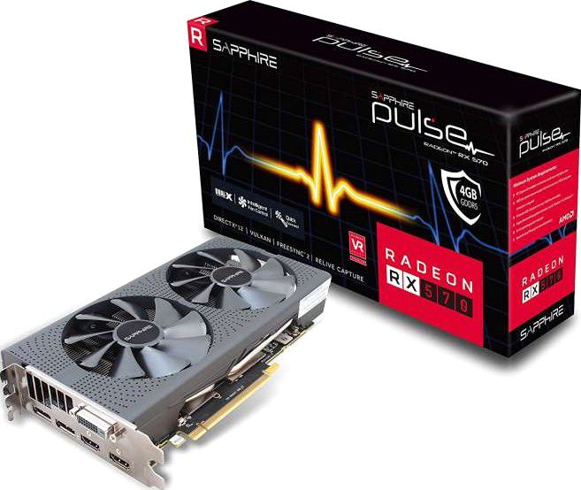 Sapphire Pulse Radeon Rx 570 4 GB GDDR5 Graphics Card - tejarra.com