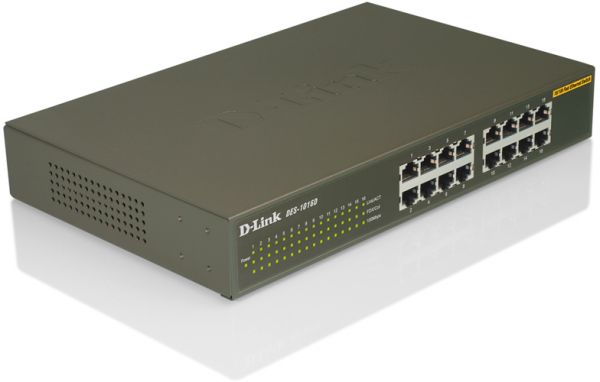 D-Link DES-1016D 16 Port 10/100Mbps Ethernet Switch - tejarra.com