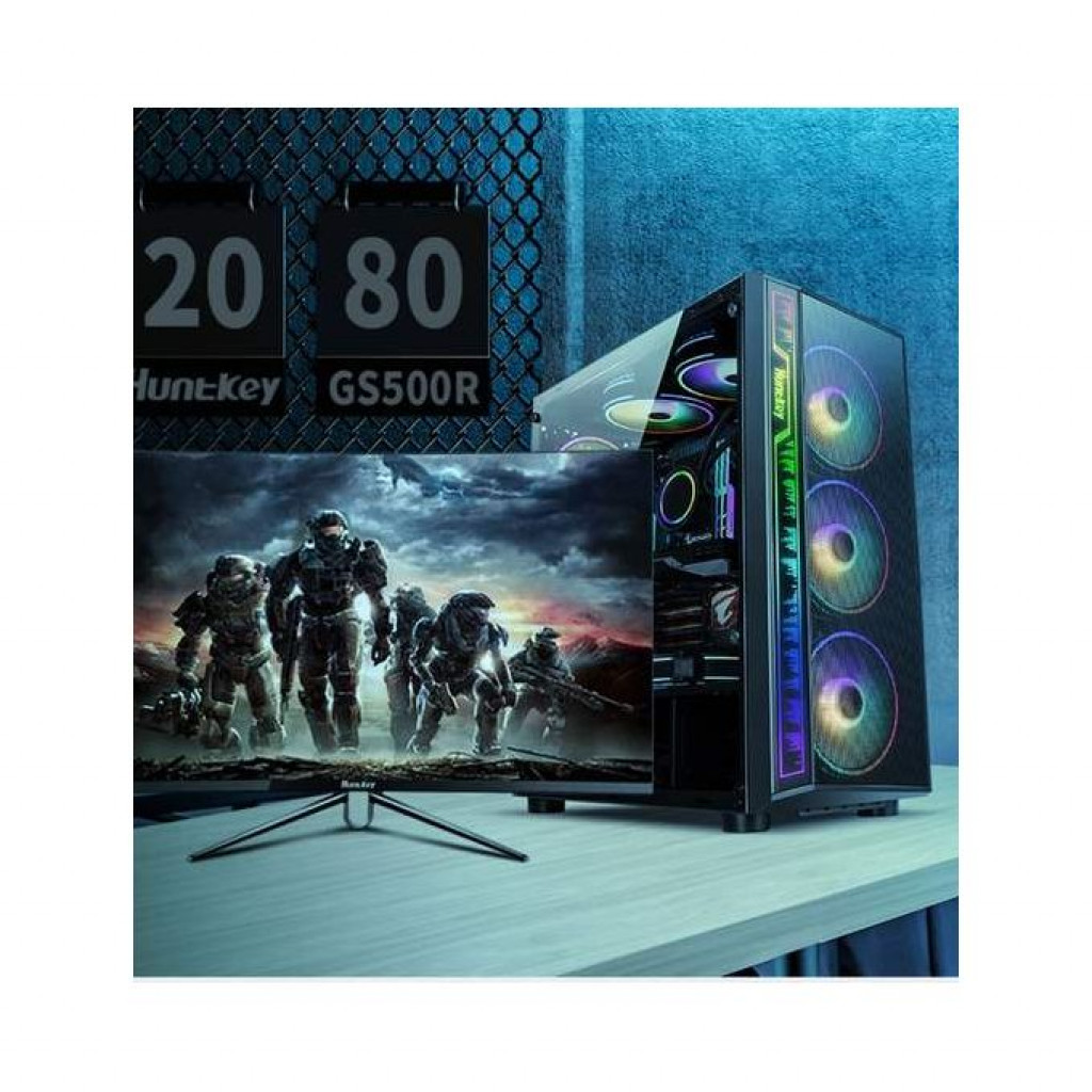 Huntkey GS500R RGB Gaming Case With 4 (Four) Addressable RGB Fans ...