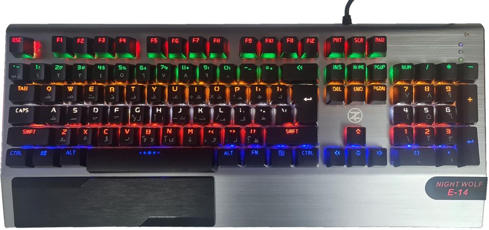 Techno Zone Night Wolf E14 Gaming Keyboard RGB Mechanical - Black in ...