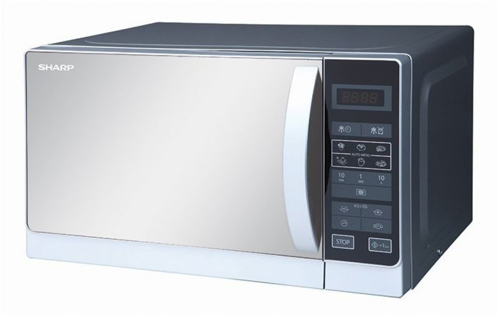 SHARP R-20MR-S Microwave, 20 Liter, 800 Watt - Silver - tejarra.com
