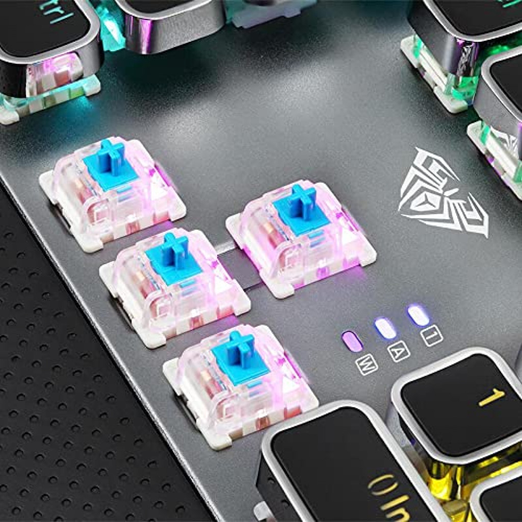 AULA T500 Macro Programmable MECHANICAL GAMING KEYBOARD with Hand Wrist ...