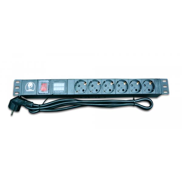 DDS PDU 6 Outlet Germany type with voltage and current dual display ...