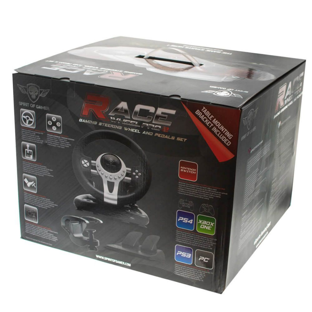 Spirit Of Gamer Race Wheel Pro 2 - Black - tejarra.com
