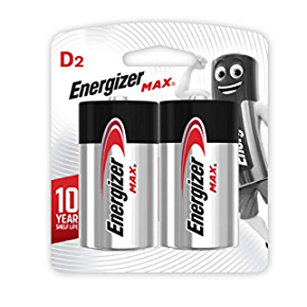 Energizer 2 D Size Energizer Batteries 1.5 Volts E95-BP2 - tejarra.com