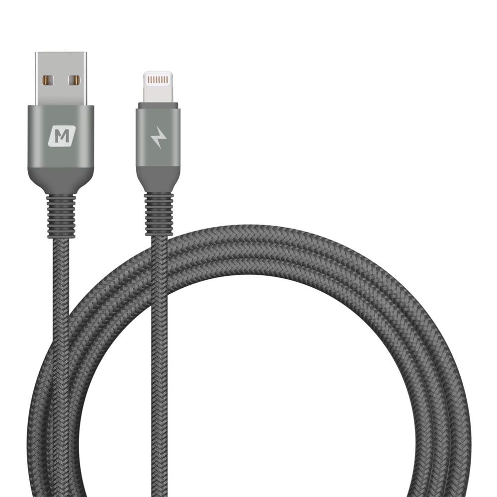 Elite link lightning to USB Cable -1.2m - Dark Gray - tejarra.com