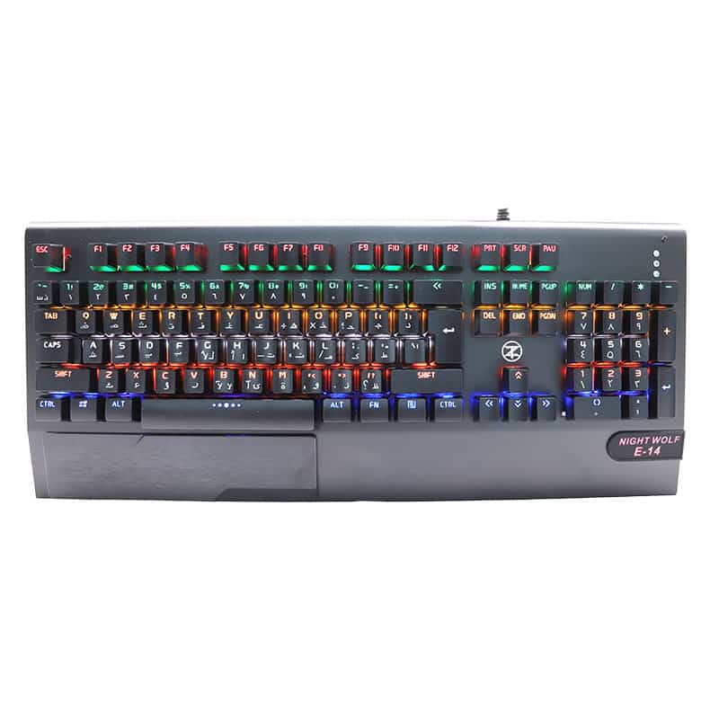 TechnoZone E 14 Gaming Mechanical Keyboard_Black - tejarra.com