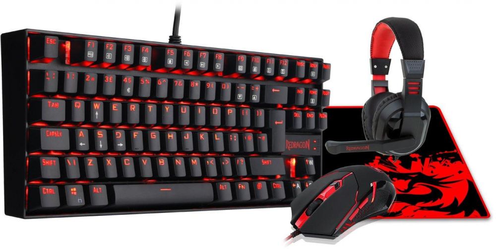 Redragon K552-BB Mechanical Gaming Keyboard and Mouse Combo & Large ...