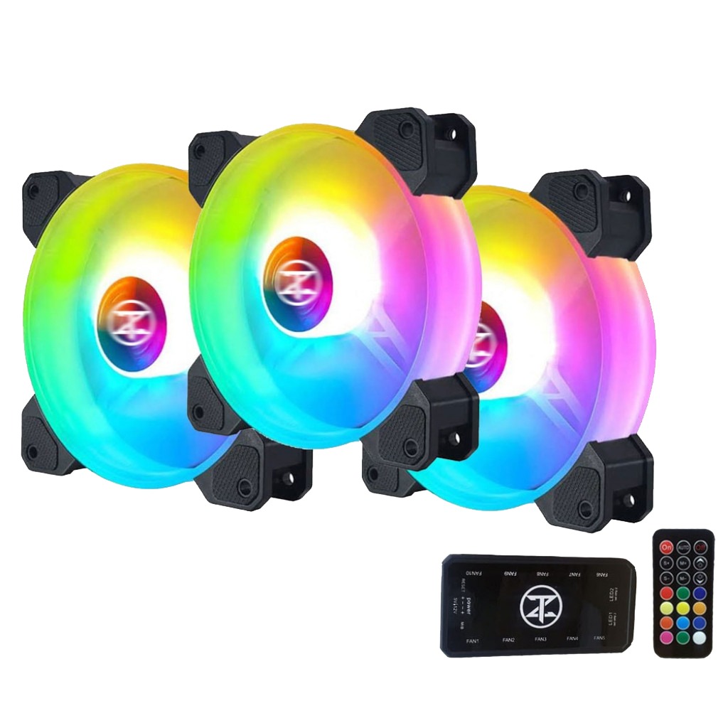 Techno Zone F-3000 ARGB Fan Kit With Controller box up to 10 fans ...